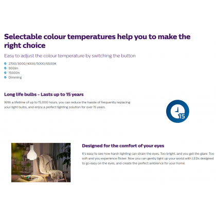 Philips LED Bulb 60W A60 E27 – Energy-Saving & Long-Lasting Light